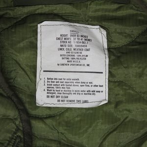 US New Issue M65 Liner - MILITARY SURPLUS - MILITARY SURPLUS USED : Rug ...