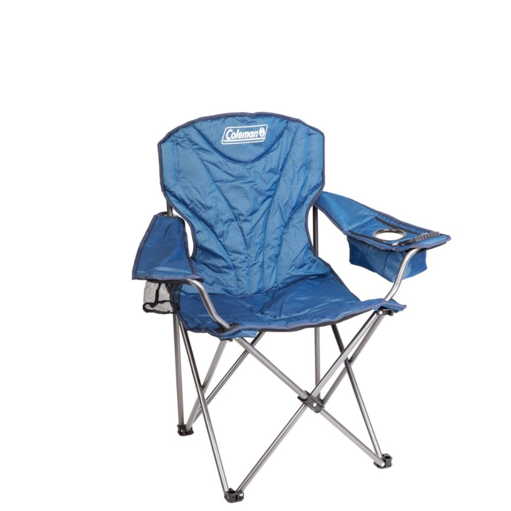 COLEMAN Chair Quad King Size Cooler Arm Blue Wide - Sit Back and Enjoy ...
