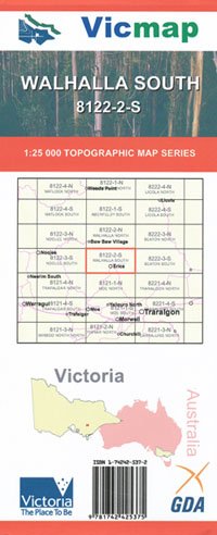 Walhalla South 1;25000 Vicmap by VICMAPS - Wide Range of Touring Maps ...
